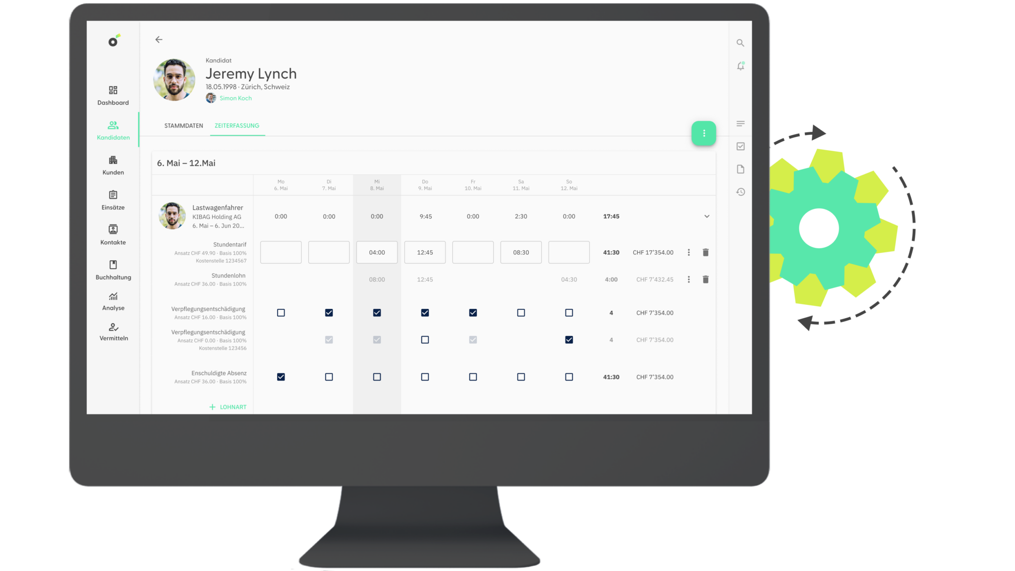 Efficient time recording & absence management - Apriko